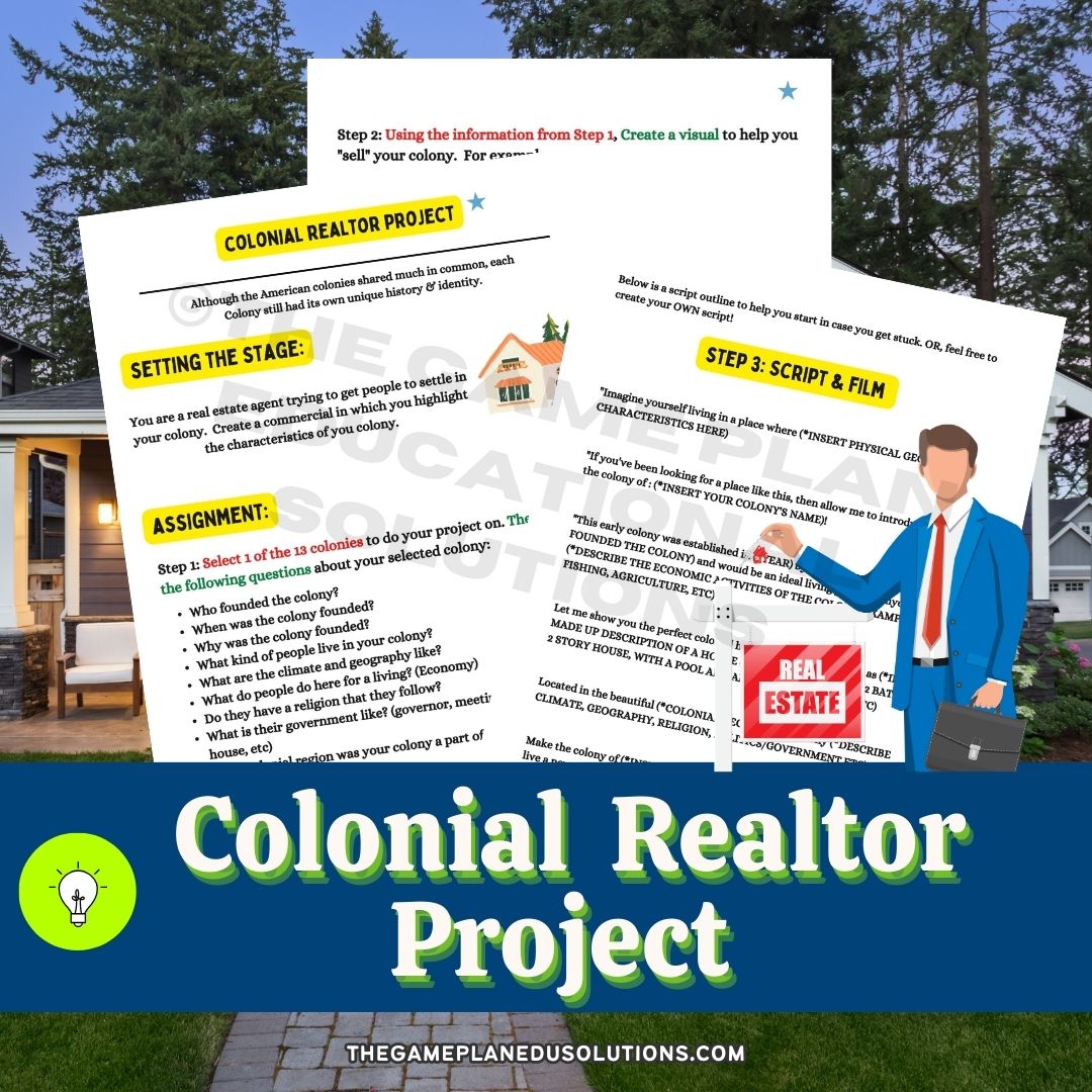 Colonial Realtor Project – The Game Plan Educational Solutions